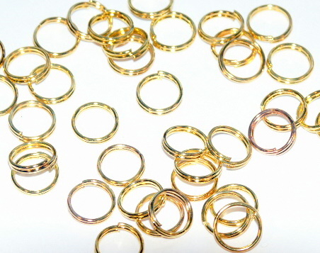 25 X 8mm Gold Split Rings – The Beadster