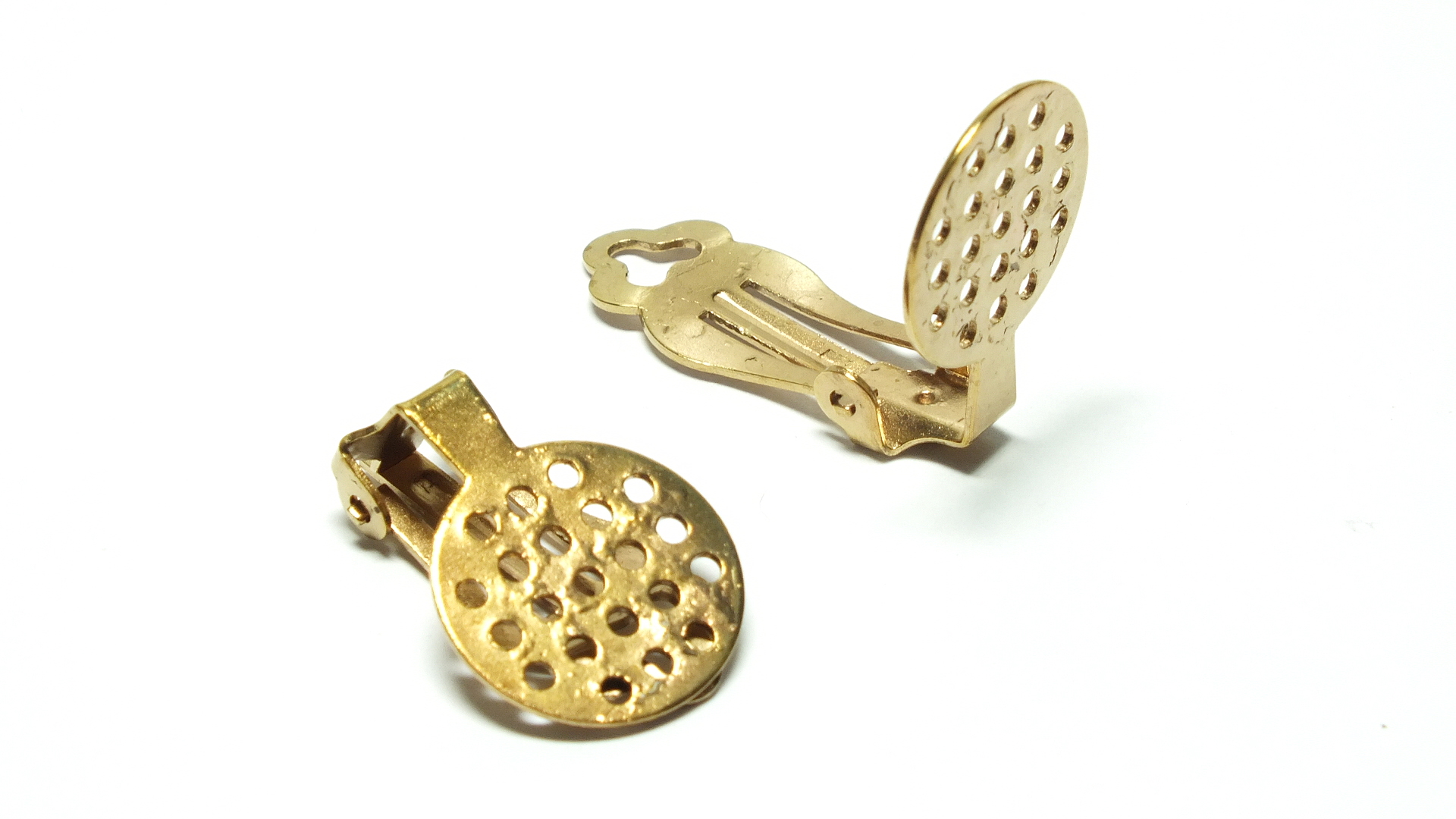 Pair Perforated Ear Clips - The Beadster