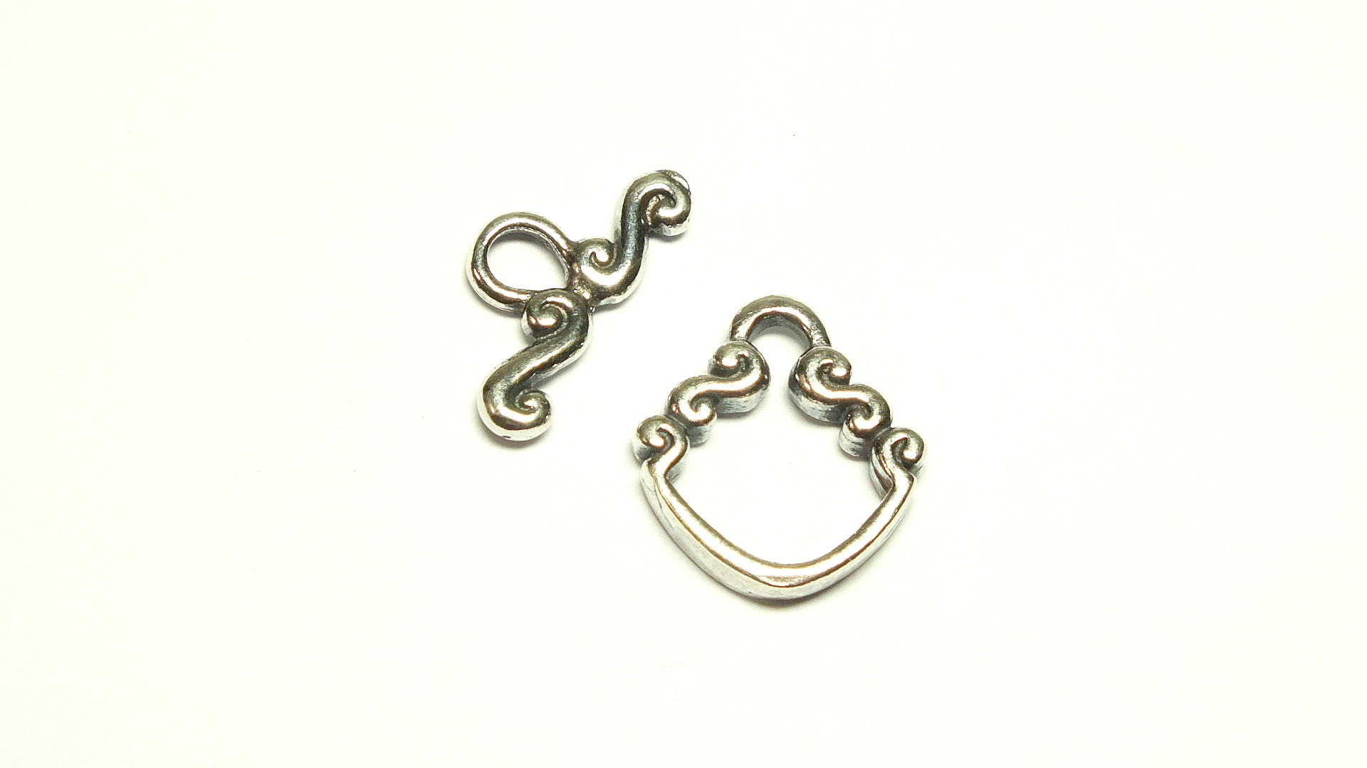 Sterling Silver Toggle Clasp Loop 14×12 Bar 13x7mm – The Beadster
